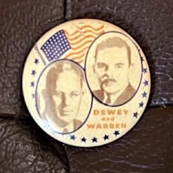 Other | Vintage Dewey And Warren Political Pin | Poshmark
